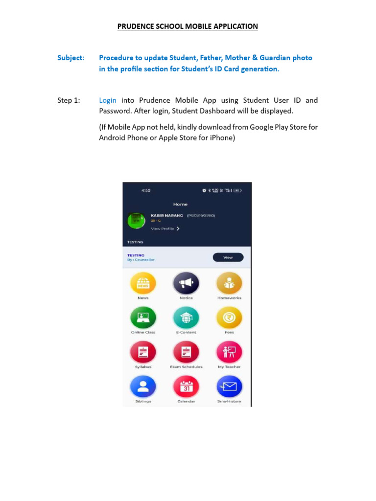 Prudence Mobile App - Photo Upload Prodedure | PDF