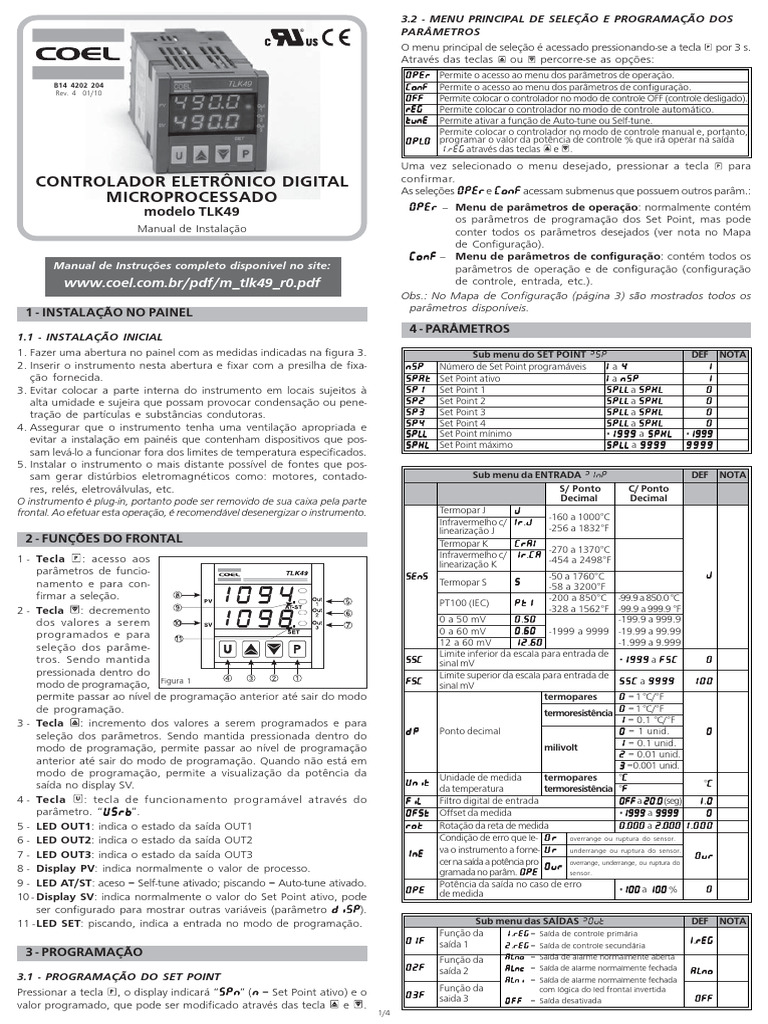 CONTROLADOR COEL M_TLK49_r4_IR | PDF | Termopar