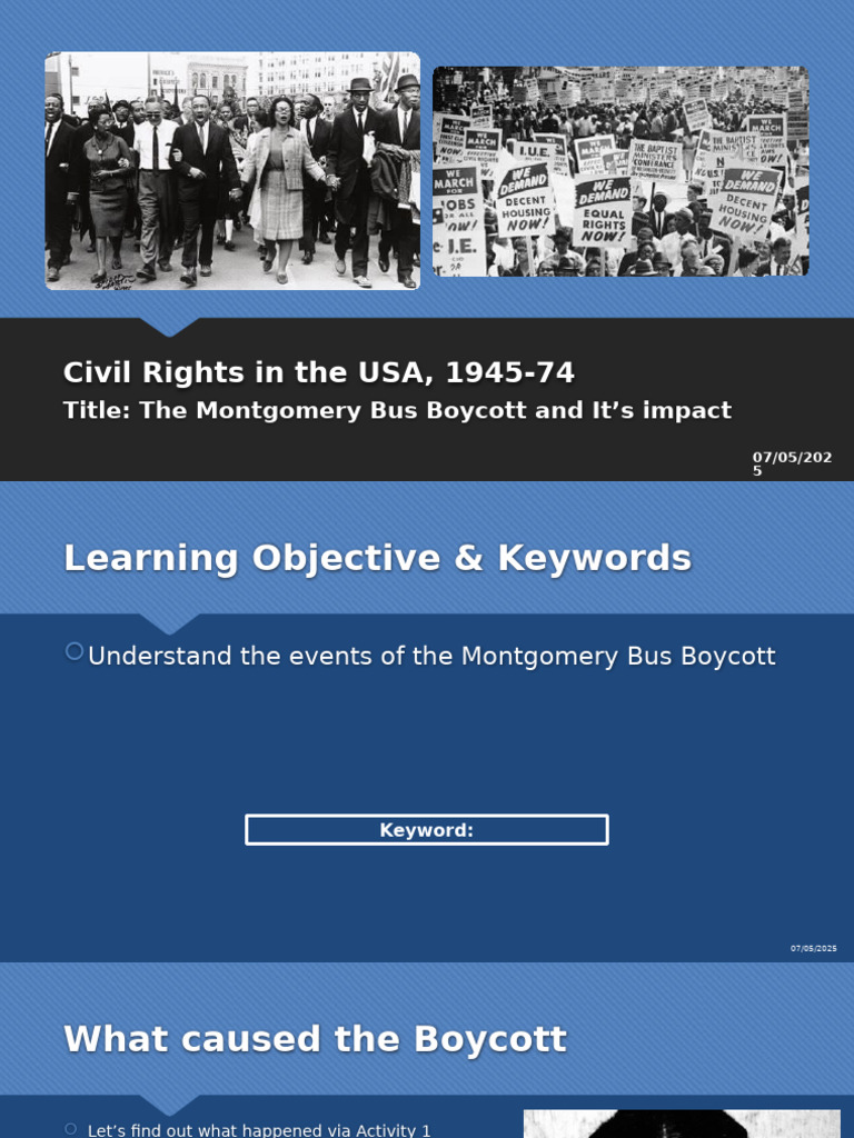 Impact of the Montgomery Bus Boycott | PDF | Social Movements | Society ...