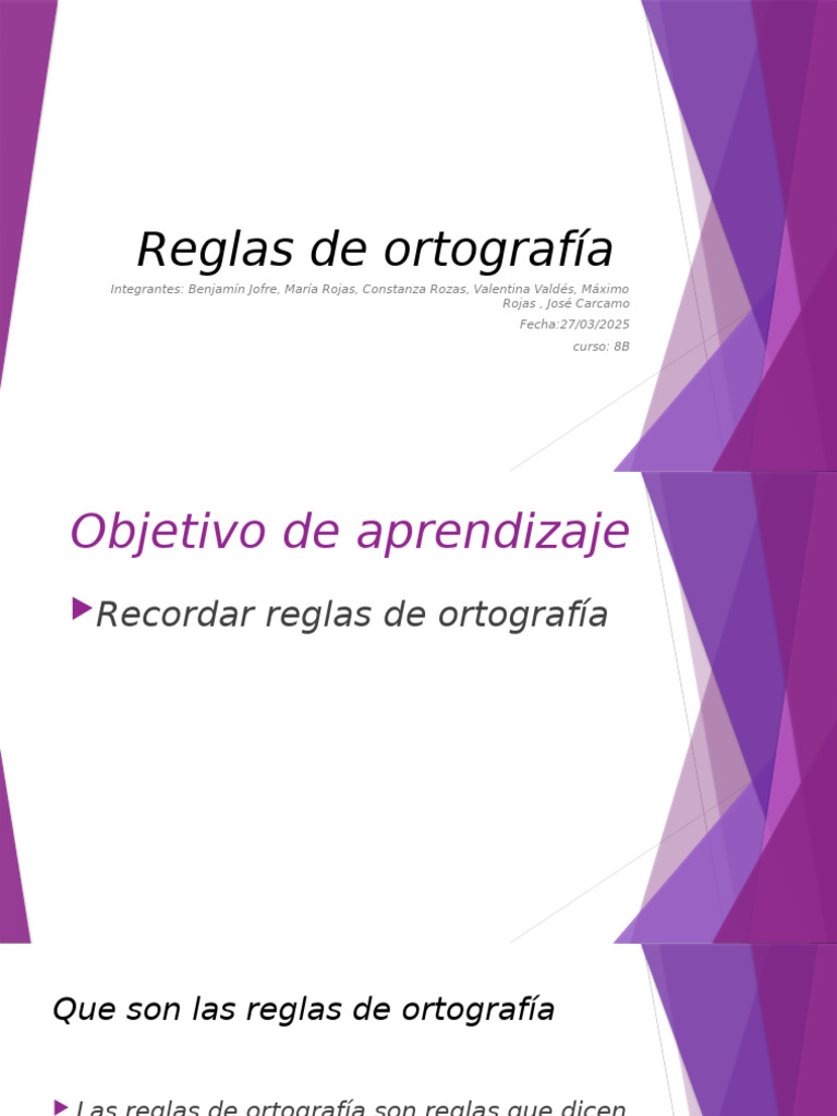 Reglas de Ortografía | PDF