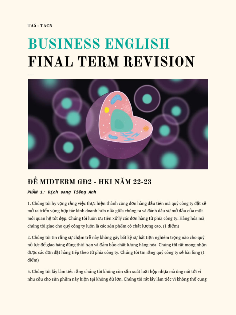 Ta5 (Tacn1) Cô Huệ Chi - Details Translation 2 | PDF
