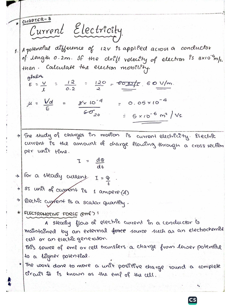 Current Electricity | PDF