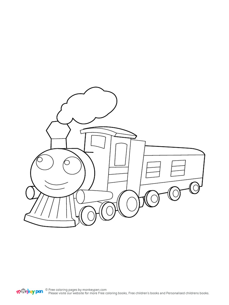 01 Train Colouring Image | PDF