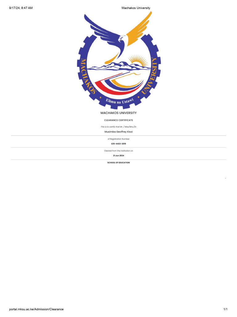 Machakos University | PDF