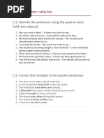 C1 Passive Voice Revision Exercises | PDF | Verb | Grammatical Tense