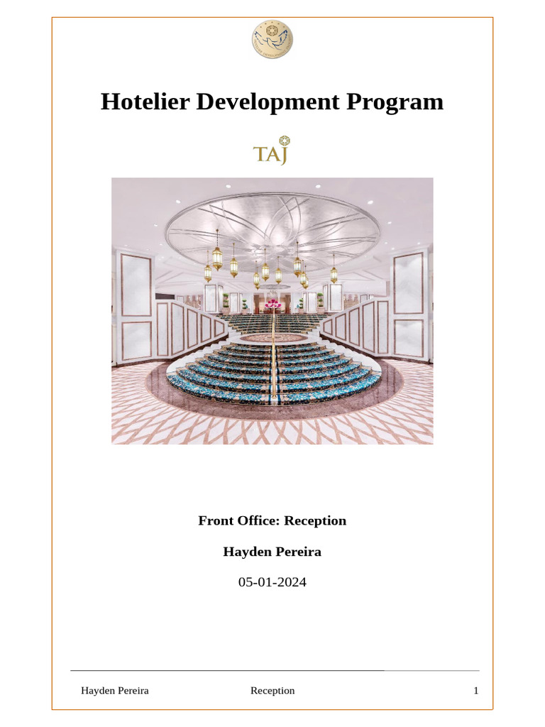 FO-HDP | PDF | Marketing | Hotel