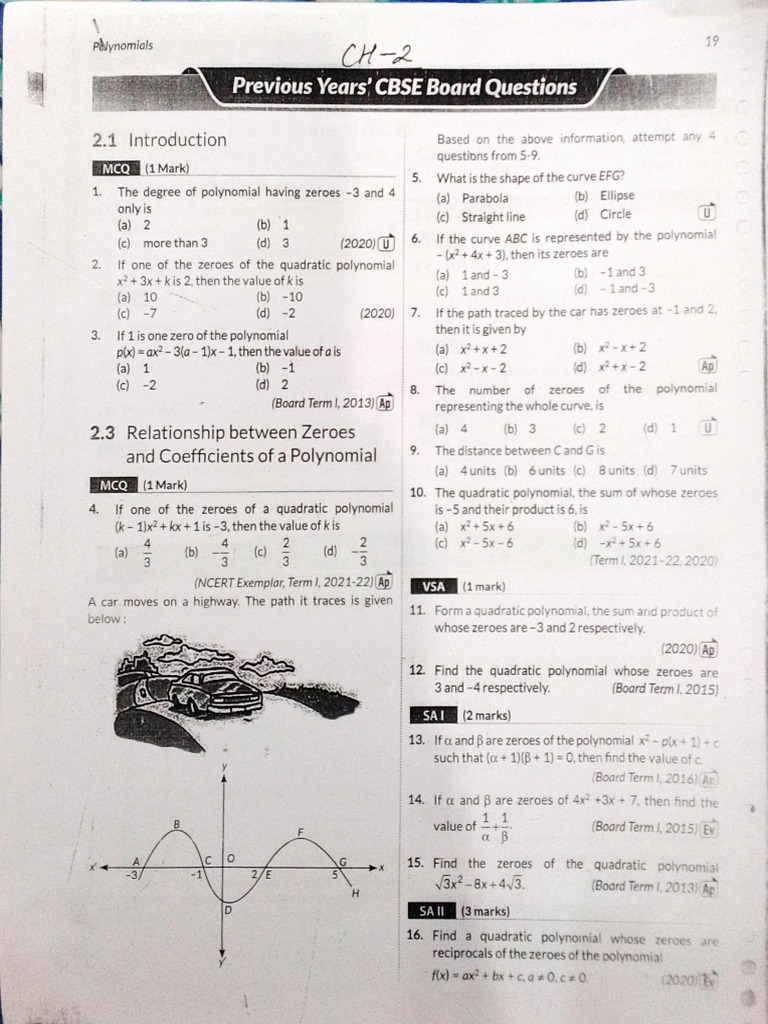 Class 10th Mathematics Chapter 2 | PDF
