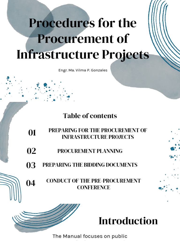 Procedures For The Procurement of Infrastructure Projects | PDF | Procurement | Specification ...
