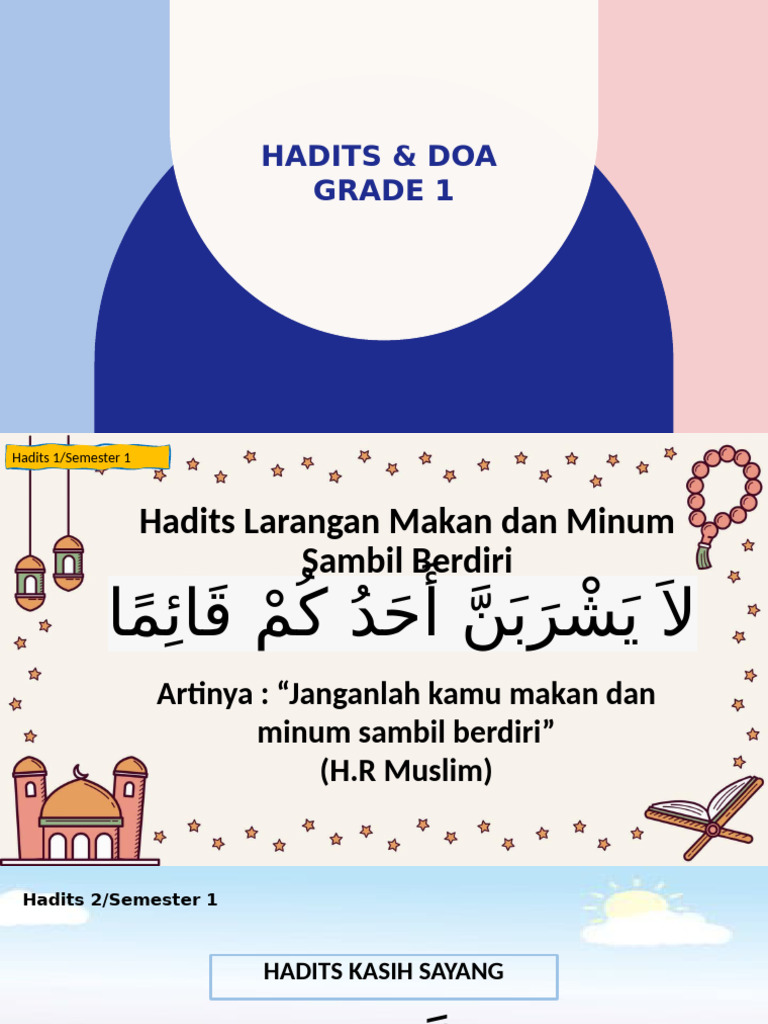 Hadits & Doa Grade 1 2024 | PDF