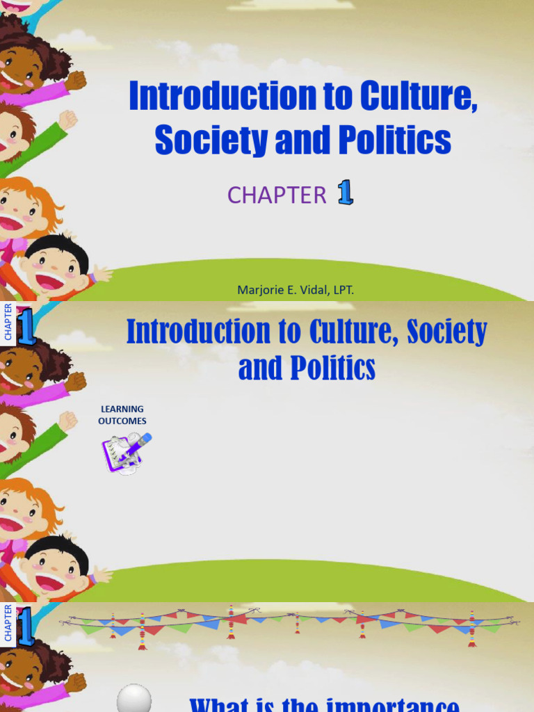 Chapter 1 Introduction To Culture Society and Politics | PDF ...