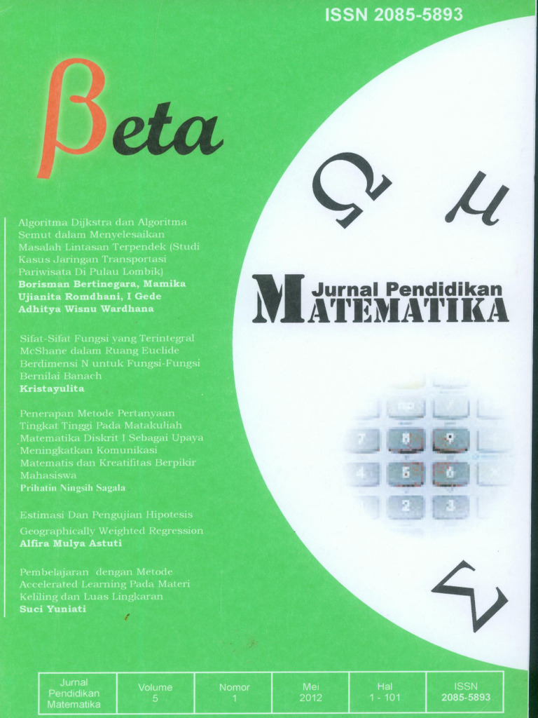 Beta Jurnal Pendidikan Matematika | PDF
