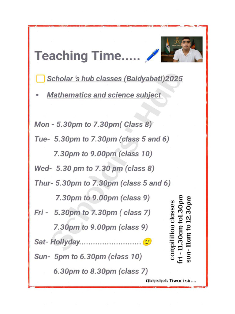 class routine | PDF