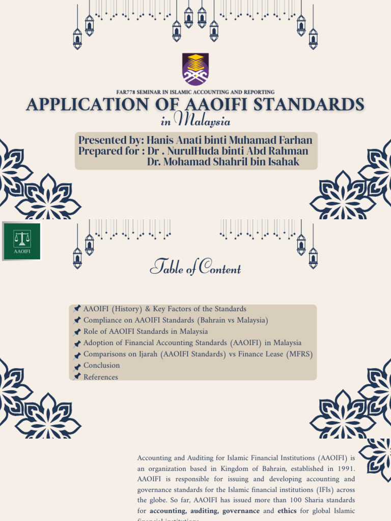 Application of AAOIFI Standards | PDF | Islamic Banking And Finance ...