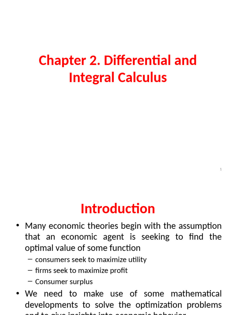 Chapter 2. Differentiation and Integration Final | PDF | Derivative | Integral