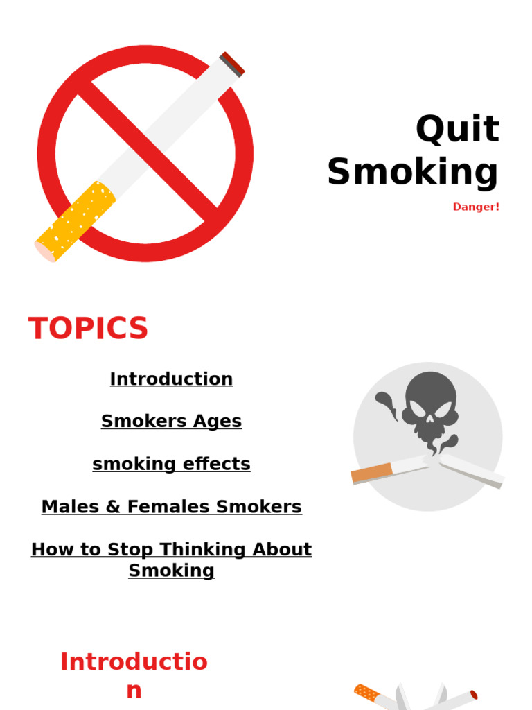 Quit Smoking Presentation By Marry | PDF