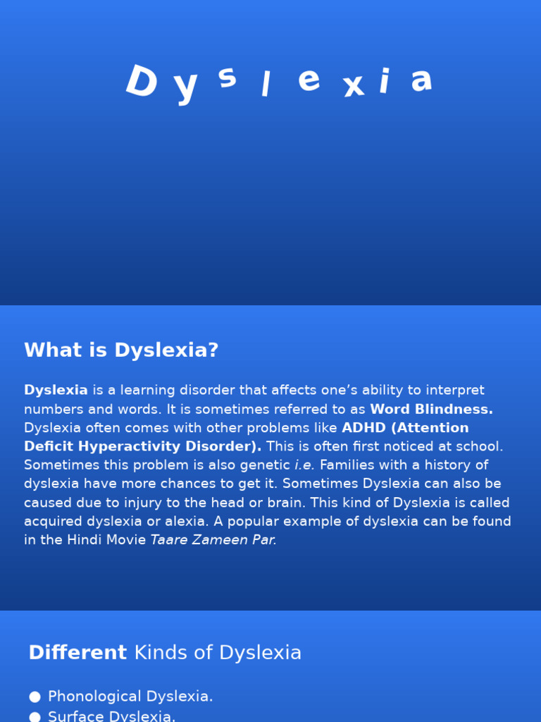 Dyslexia (1) | PDF | Dyslexia | Cognition