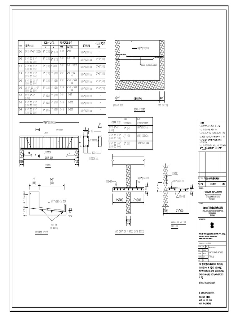 Lintel Beam Reinforcement Details | PDF | Architectural Elements | Building