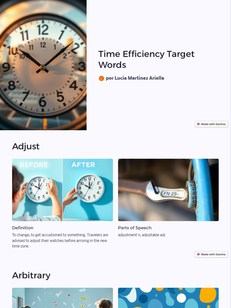 Time Efficiency Target Words | PDF | Exponentiation | Sequence