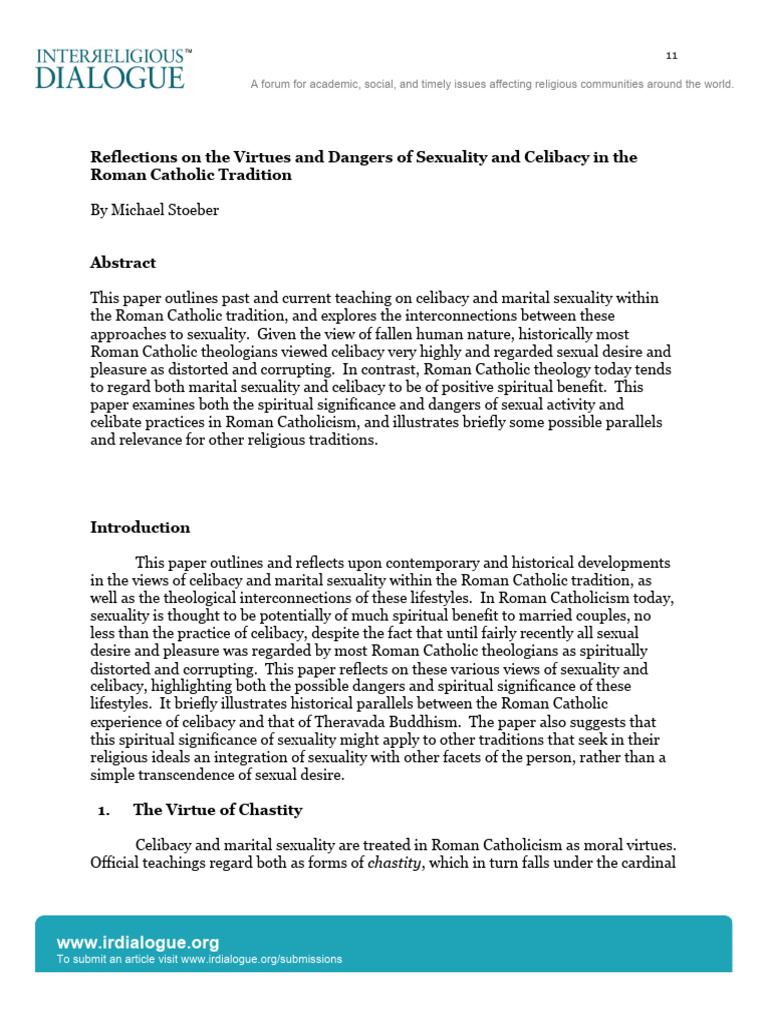 Michael_Stoeber_Reflections_on_the_Virtu | PDF | Celibacy | Chastity