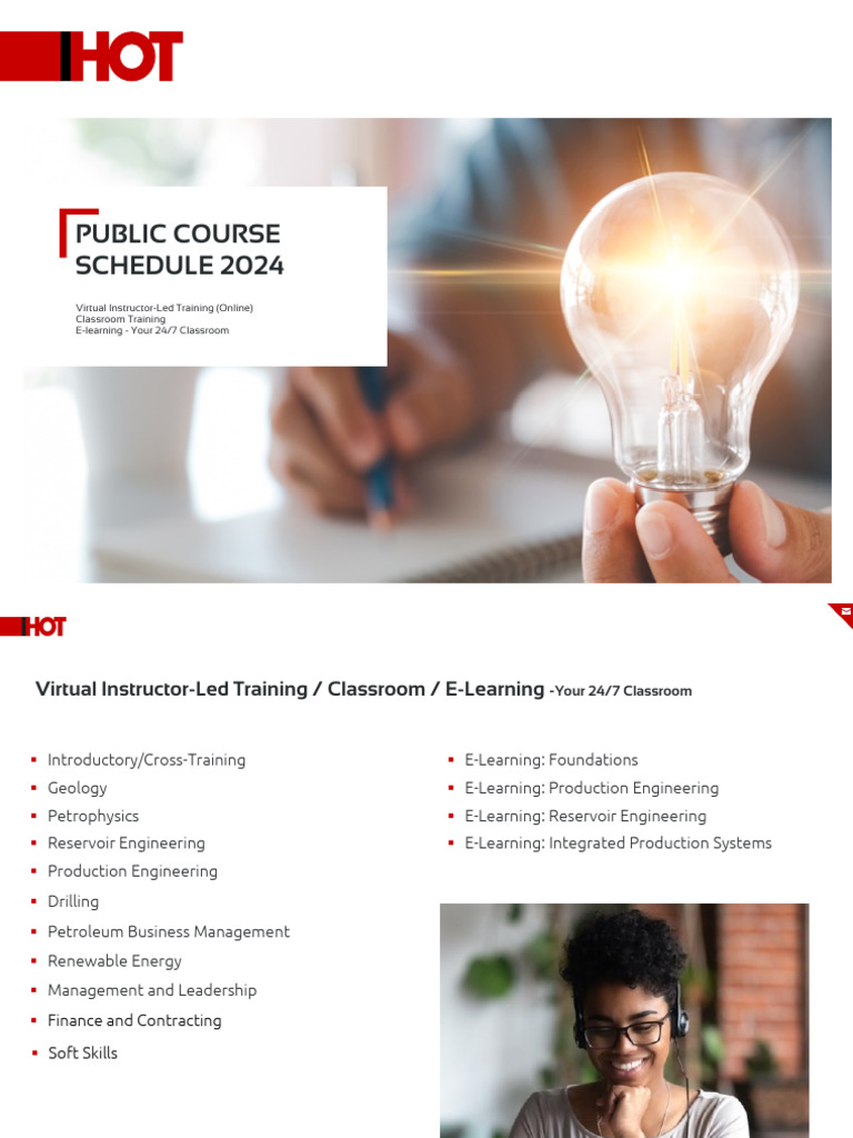 HOT Public Course Schedule - 2024 - v2 | PDF | Petroleum Reservoir | Engineering