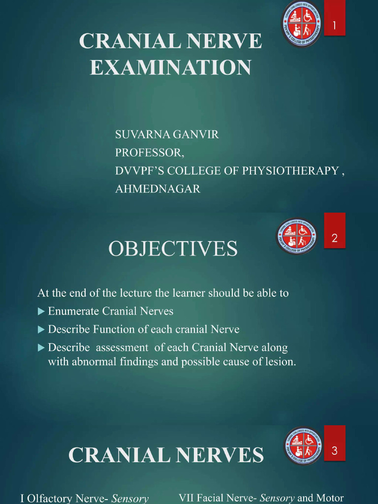 Cranial Nerve Assessment | PDF
