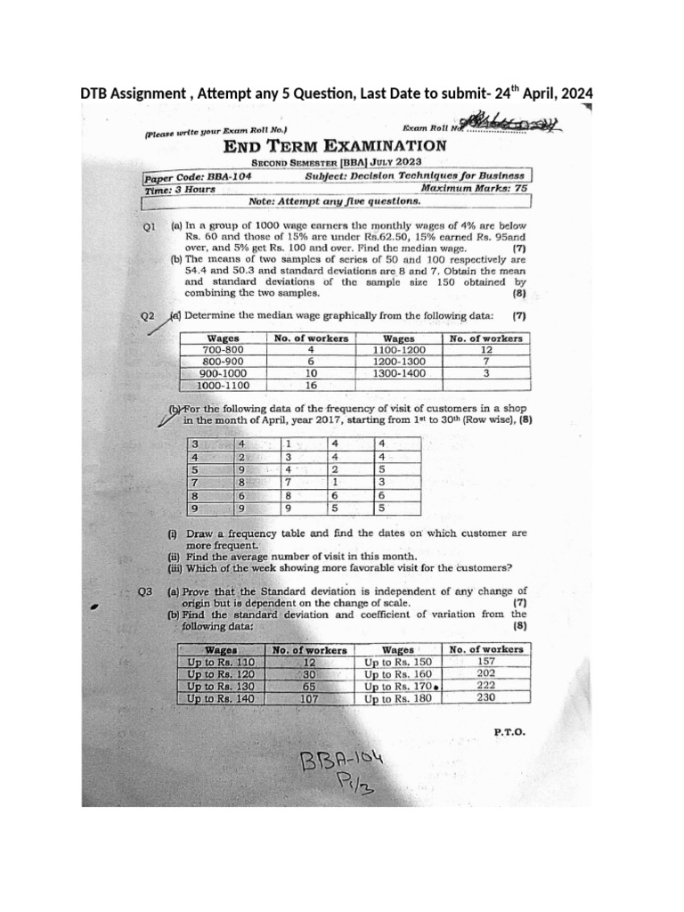 DTB Assignment | PDF