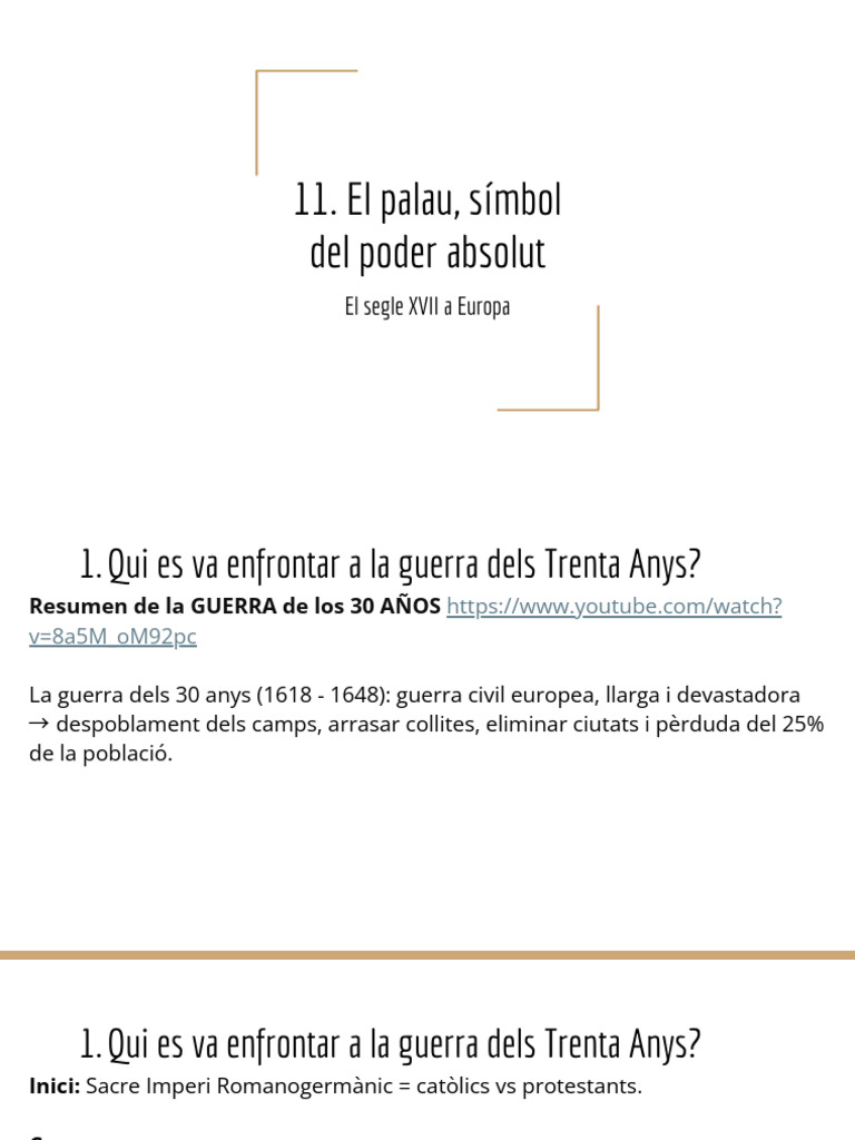 El Palau, Símbol Del Poder Absolut. El Segle XVII A Europa (1) .PPTX ...