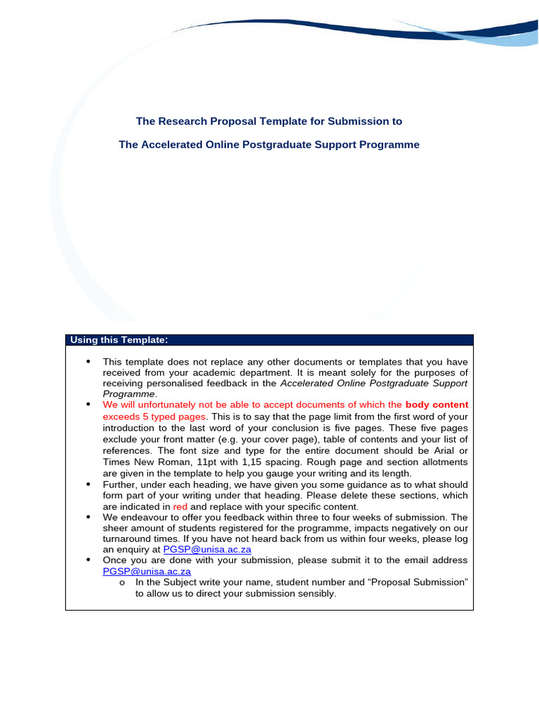 Research Proposal Submission Template | PDF | Methodology | Inquiry