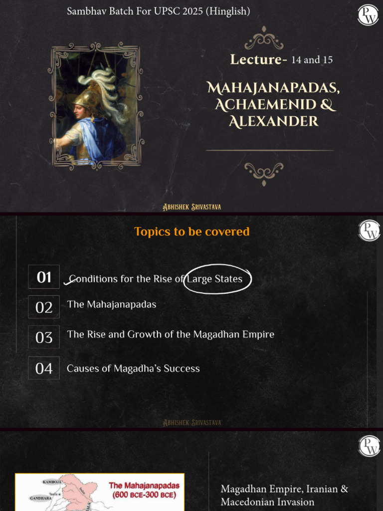 Magadhan Empire, Iranian & Macedonian Invasion Full Chapter __ RS Sharma - Chapter 14 and 15 ...