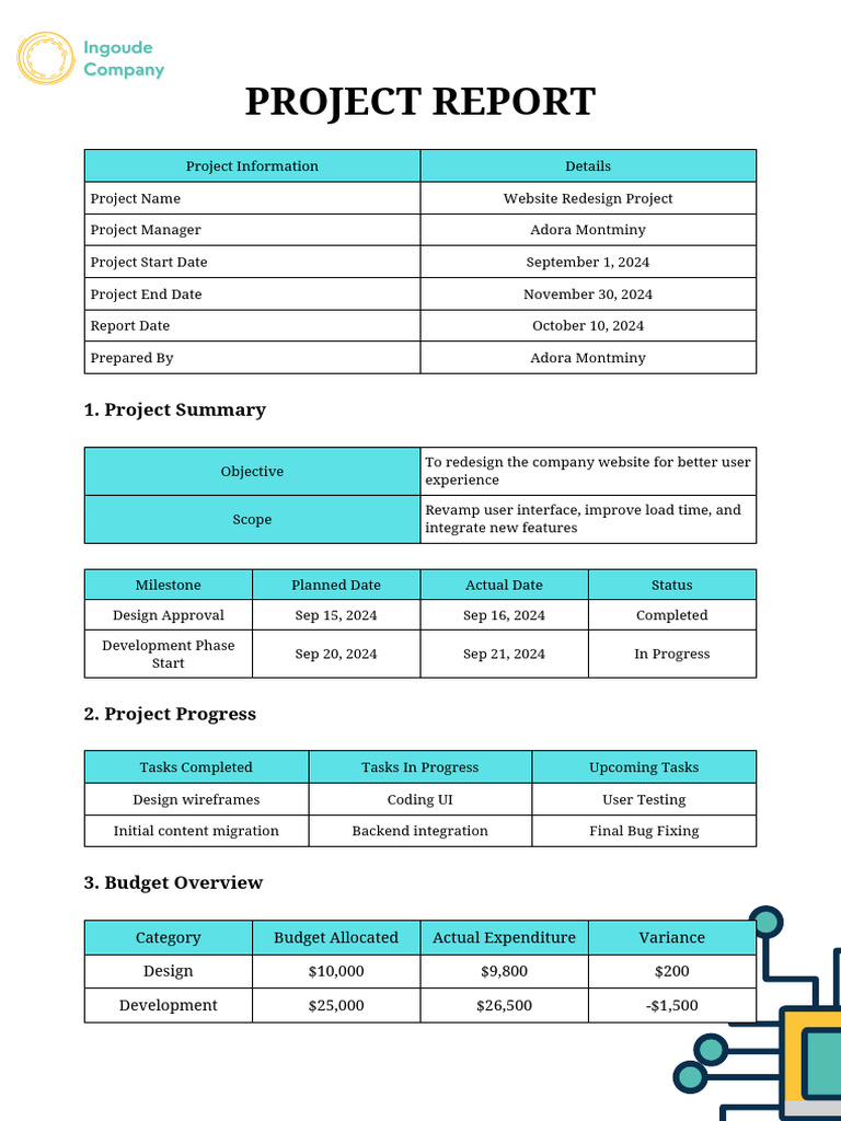 Blue Yellow Technology Illustration Comprehensive Project Report | PDF | Systems Engineering ...