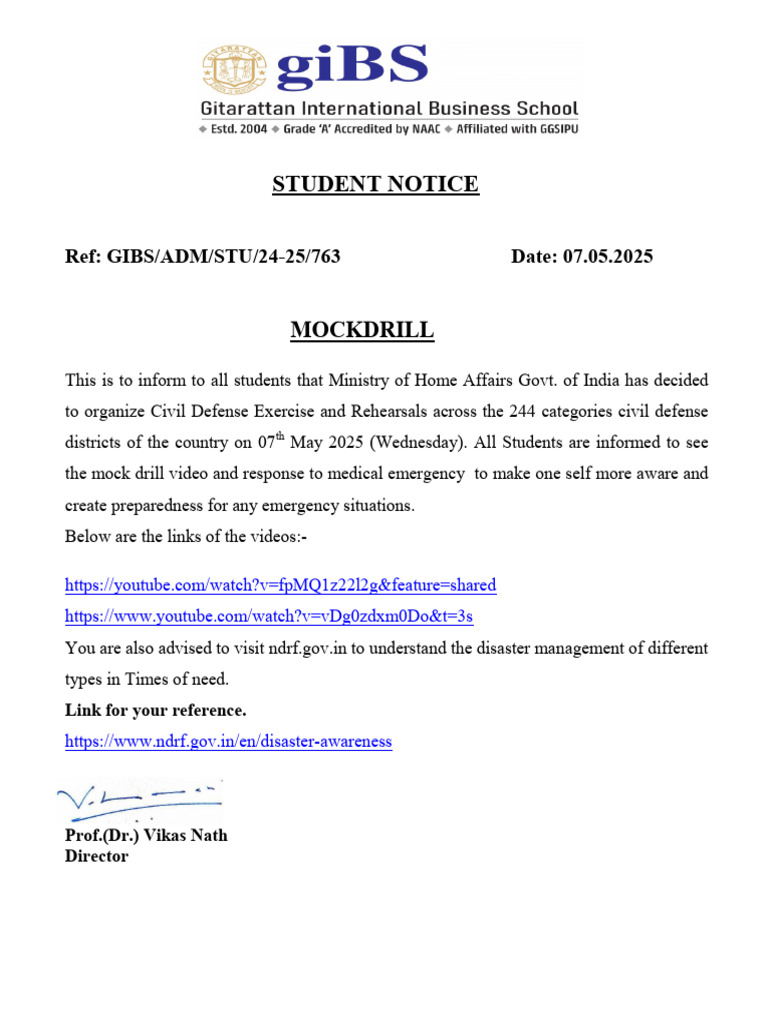 763-Mockdrill On 07.05.2025 | PDF