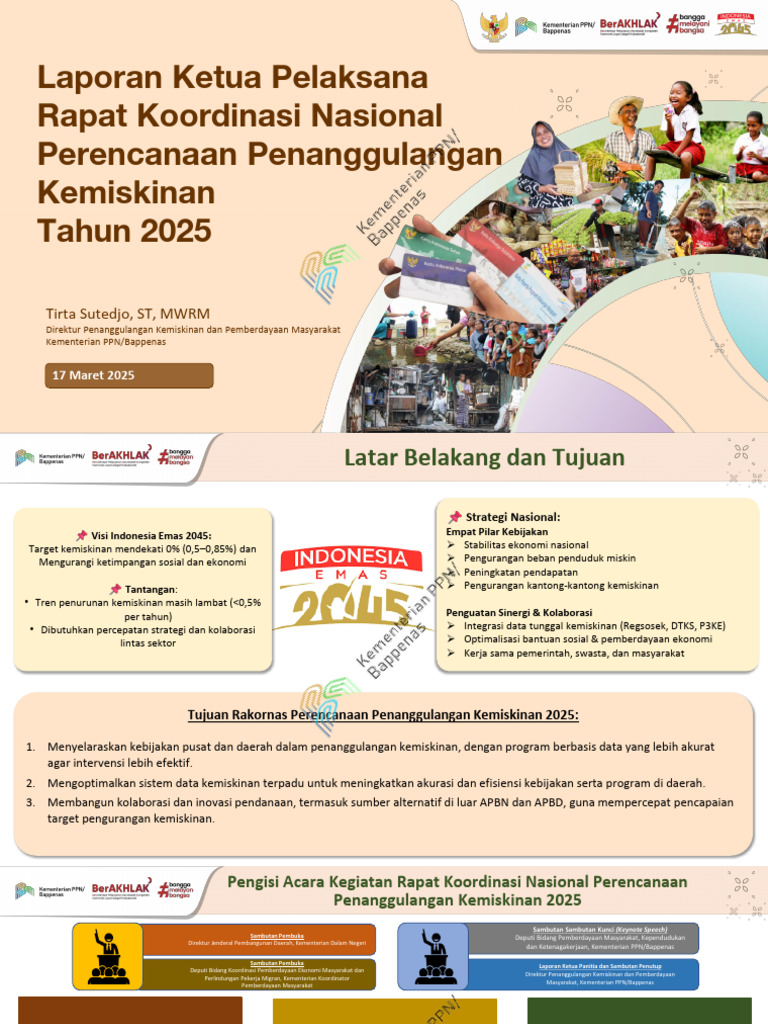 (Direktur PKPM, Bappenas) Laporan Ketua Pelaksana Rapat Koordinasi Nasional Perencanaan ...