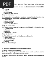 Grade 4 - SST - CH 4 - India-Plains, Desert and Islands | PDF | Desert | River