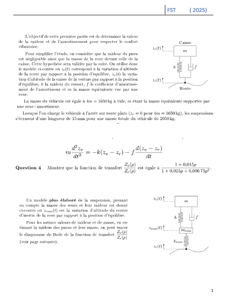 TD Modélisation Des SLCI | PDF | Transformation de Laplace | Mathématiques appliqués