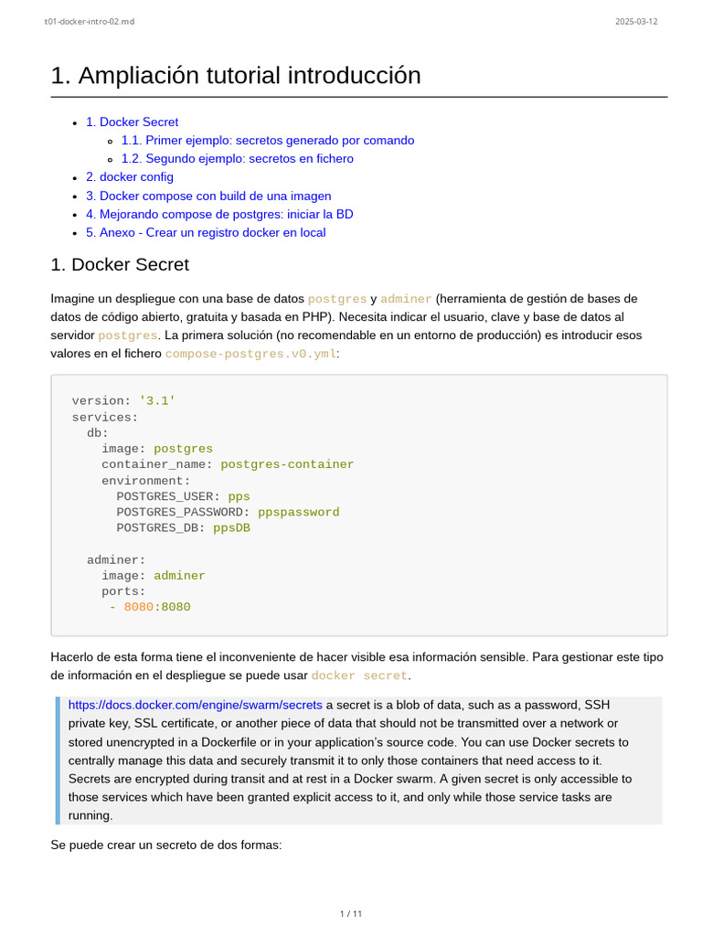 t01 Docker Intro 02 | PDF | Word Press | SQL