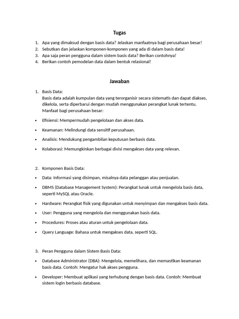 Tugas Basis Data | PDF