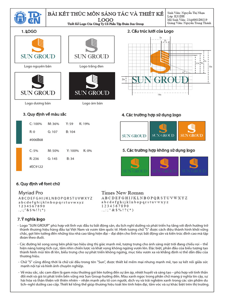 Dàn trải logo Sun Group | PDF