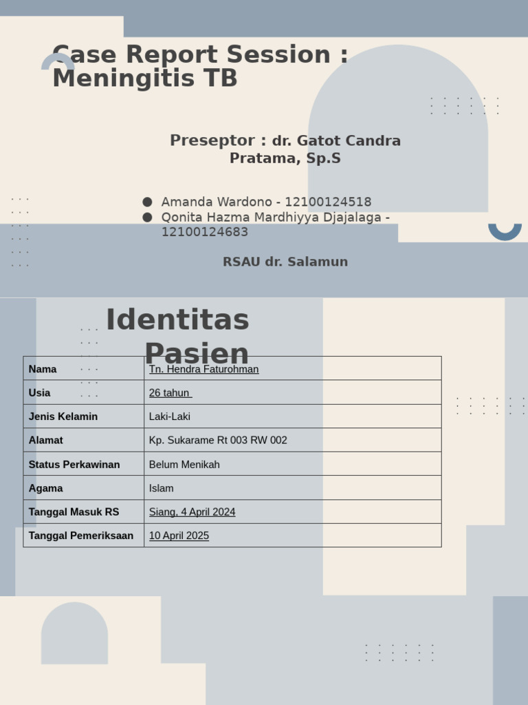 CRS Meningitis TB | PDF
