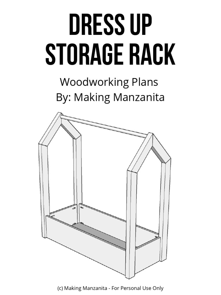 Dress Up Storage Rack Plans | PDF | Woodworking | Wood