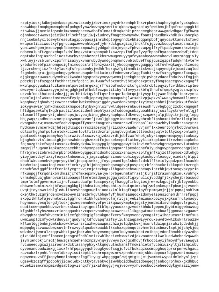 Random Character String Document | PDF