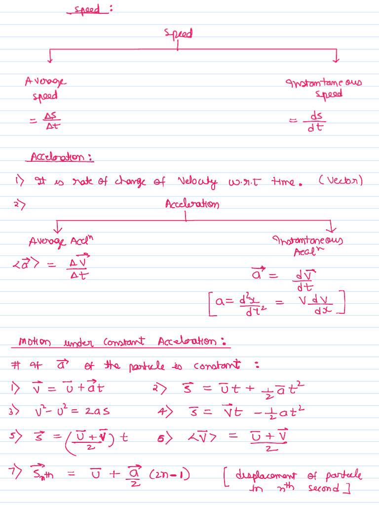 Class 8 - Physics - Kinematics 1D | PDF