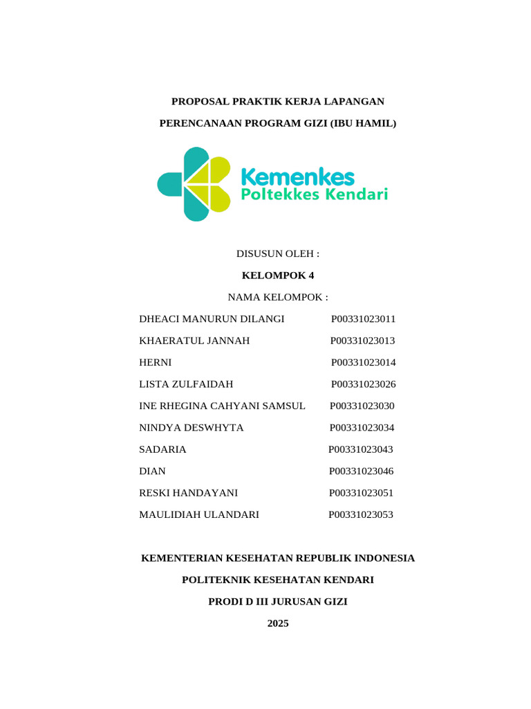 Proposal PPG Bumil | PDF