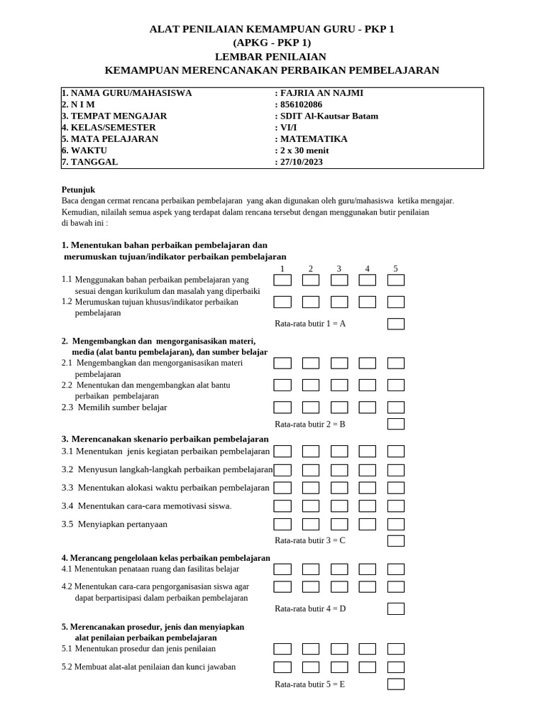 APKG 1 PKP Teman Sejawat Oke | PDF