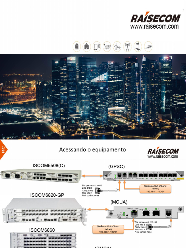 Acesso e Gerenciamento de Equipamentos Raisecom | PDF | Endereço de IP ...