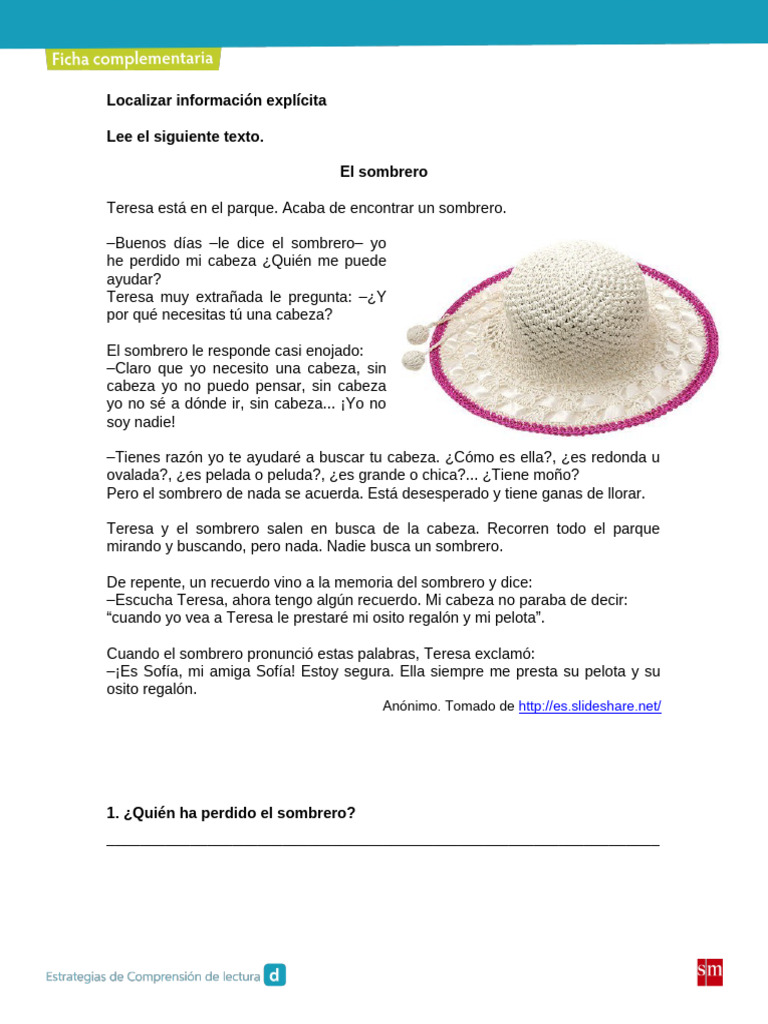 Actividad De Comprensión Lectora Tercero Básico Pdf