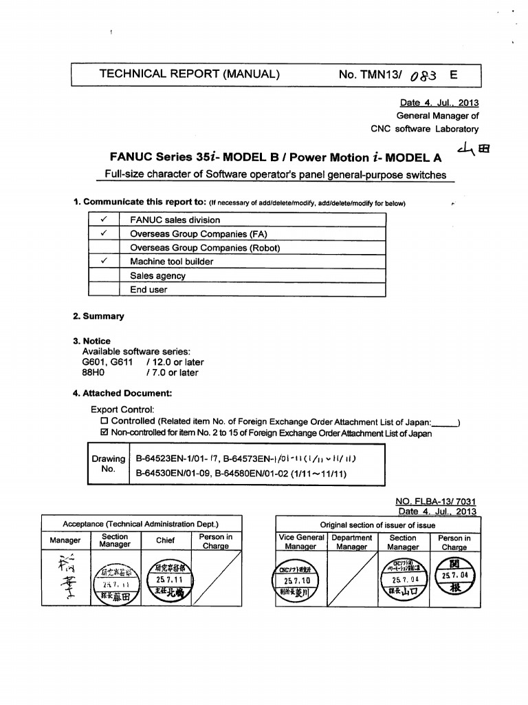 TMN13-083E FANUC Series 35i-MODEL B - Power Motion i-MODEL A - Full ...
