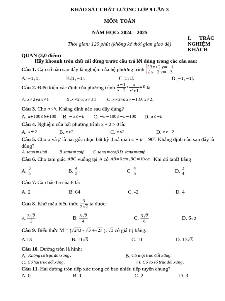 Kst9!25!26 - Nga Sơn - Thcs Nga An | PDF
