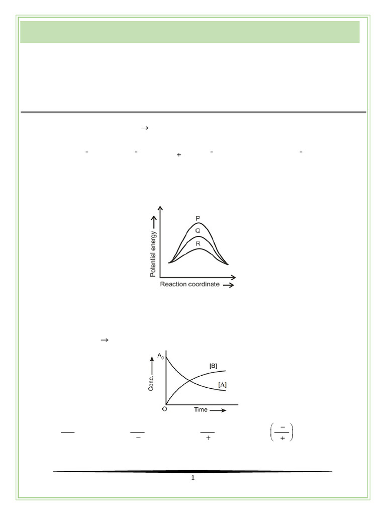 C25 CHEMISTRY Practice Sheet Chemical Kinetics + Nuclear Chemistry ...