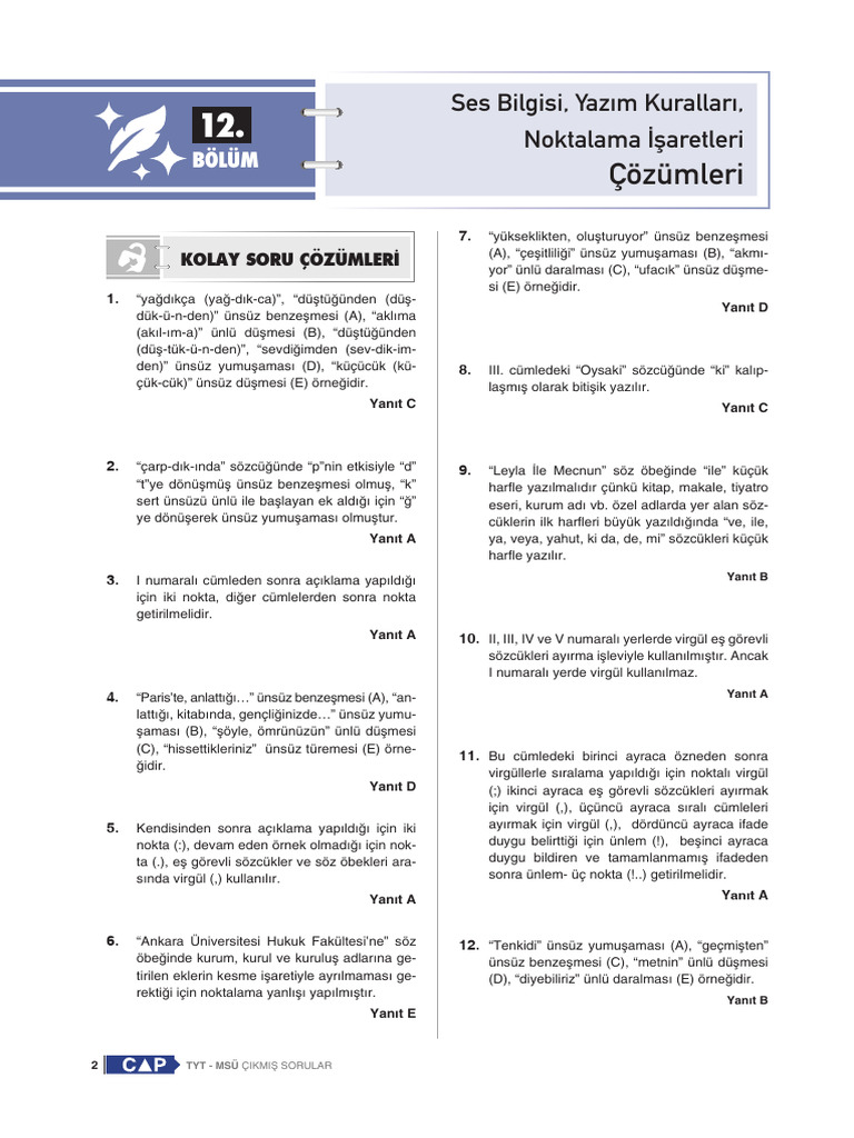 3538-Tde-12-Ses Bilgisi | PDF