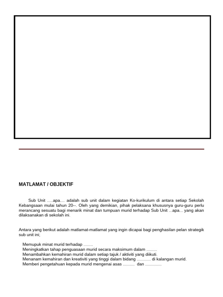 Contoh Pelan Strategik Koko | PDF